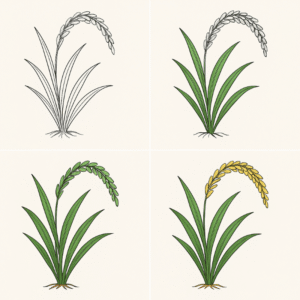 Tải nhanh 160+ tranh tô màu cây lúa, bó lúa sinh động cho bé